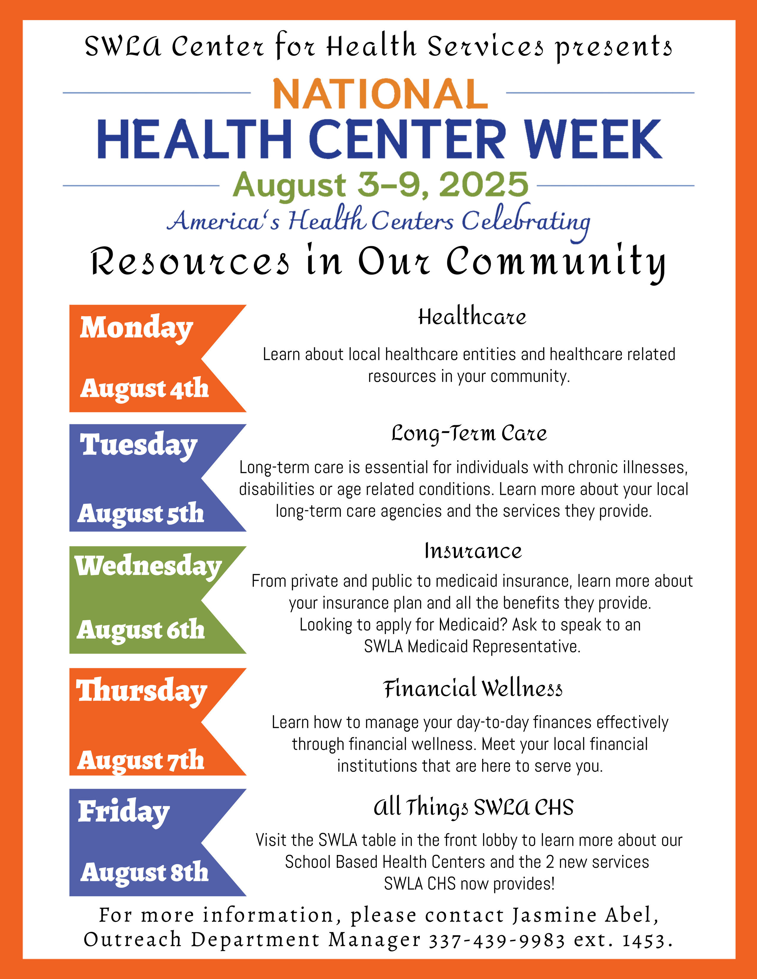 America’s Health Centers Celebrating Resources in Our Community